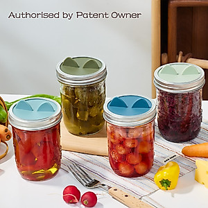 Wingcases Fermentation Lids Silicone Waterless Airlock, Suitable for Wide Mouth Mason Jars - For Making Pickled and Fermented Probiotic Foods, 4 Pack, Morandi Colors