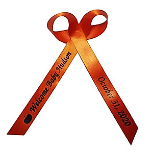 Personalized Ribbons for Bridal Shower Wedding Party Favors or Baby Showers, Fully Assembled - Custom Made Pack of 25