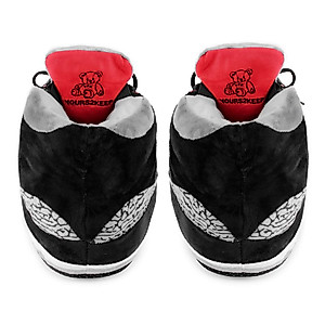 Yours 2 Keep Black Marble Sneaker Slippers, Unisex One Size Fits Most Mens, Womens, and Kids