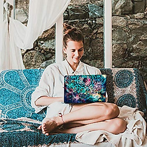 iCasso Compatible with MacBook Air 13 inch Case (Release 2010-2017 Older Version), Hard Shell Plastic Protective Case & Keyboard Cover Only for MacBook Air 13 Inch Model A1369/A1466 - Nebula Mandala