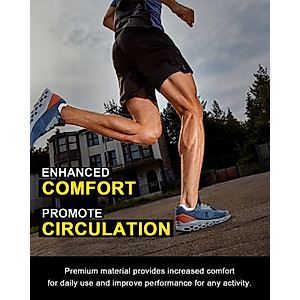 Aoliks White Ankle Compression Socks for Women & Men - Arch Support Low Cut Running Socks for Cycling Nurses