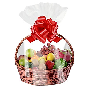 Shrink Wrap Bags for Gift Baskets,24x30 inches Clear PVC Heat Shrink Bags Cellophane Wrap for Packaging,Gift Wrapping 20 Pack