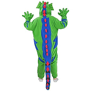 ofodoing Lizard Onesie Adult Animal One-piece Pajamas Cosplay Homewear Sleepwear Jumpsuit Costume for Women Men