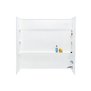 Swanstone BA03060.010 Veritek Direct-to-Stud 3-Panel Bathtub Wall Kit, 30-in L X 60-in H X 59.5-in H, White