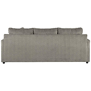 Signature Design by Ashley Soletren Contemporary Chenille Sofa with 4 Accent Pillows, Gray