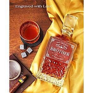 Kollea Cool Boss Gifts for Men, Whiskey Decanter Set with Glasses, Best Boss Birthday Christmas Gifts for Men, Office Farewell Gifts for Boss, Manager, Leader, Personalized Liquor Decanter Present