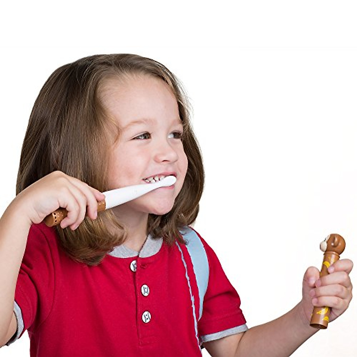 Nuby Electric Toothbrush with Animal Character, Giraffe, 3 Piece Set