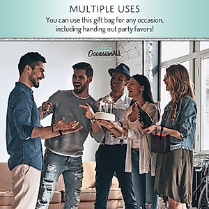 Black Gift Bags - 4x2.75x4.5 Inch 12 Pack Extra Small Black Paper Gift Bags with Handles, Designer Gift Wrap for Little Presents, Tiny Shopping Bags for Birthday Parties, Events, Holidays, Bulk