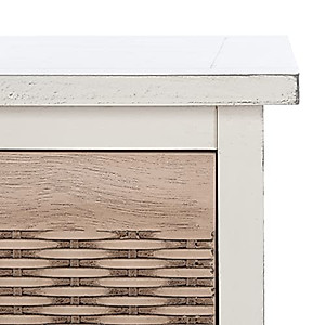 SAFAVIEH Home Collection Landers Distressed White 4-Drawer Media Stand (up to 55-inch Flat Screen TV)