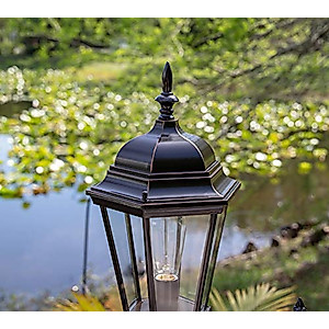 Kenroy Home 93434ORB Villa Lanterns, 2 Light Portable Post, Oil Rubbed Bronze