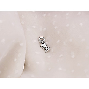 PROESS Sterling Silver Cow Charm Highland Cow Charm Cow Bead Cow Jewelry Gifts for Women