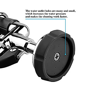 NETISR Pre Rinse Sprayer Commercial Sink Faucet Spray Valve Chrome with Non-Slip Handle (Black)