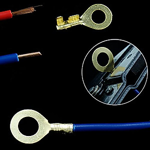 Teansic Quick Splice Connector kit, 180Pcs 2.8/4.8/6.3mm Male and Female Wire Spade Connector Copper Ring Terminal Assortment Kit for Electrical Wiring Car Audio Speaker