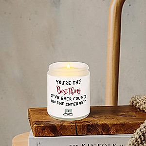 BAUBLEDAZZ Romantic Gifts for Her, Him, Birthday Gifts for Wife, Gifts for Girlfriend from Boyfriend, Funny Scented Candles for Husband, Wife, Boyfriend, 7oz Soy Wax Candle (Lavender)