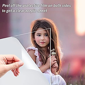 2 Pack Acrylic Sheet Plexiglass 24" x 36" x 1/8" Thick, Clear Cast 3mm 24x36 Large Plexi Glass Panel Use for Craft Projects, Picture Frames, Laser Engraving Sign Blanks or Cutting to Display Sizes.