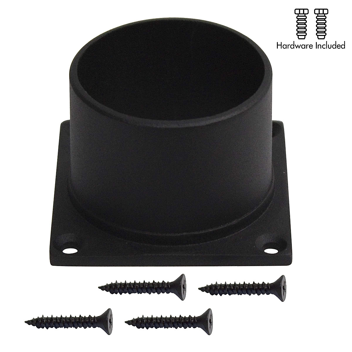 Solus S349-BK Black Pier Mount Adapter for 3" Post Lighting Fixtures