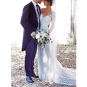 Classic Fit 3 Pieces Wedding Tuxedo Suit Long Swallowtail Waistcoat Trousers MN005-TH(Black,40R)