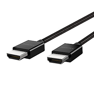 Belkin Ultra HD HDMI 2.1 Cable 3.3FT/1M - 4K Ultra High Speed HDMI Cable, 48Gbps HDMI 2.1 Braided Cord, Dolby Vision HDR & 8K@60Hz Capable, Compatible w/ Playstation, PS4, PS5, Xbox Series X & More