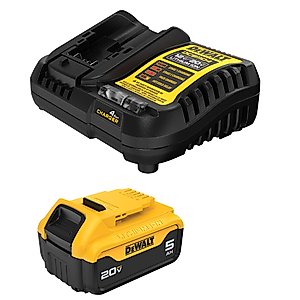 DEWALT 20V MAX 5 Ah Lithium-Ion Battery and Charger Starter Kit (DCB205C)