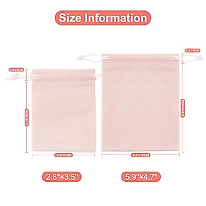 G2PLUS Small Velvet Jewelry Pouches, 20PCS Small Velvet Gift Bags with Drawstring, Pink Velvet Gift Bags, Christmas Gift Bags for Wedding Favors, Candy Bags, Party Favors (2.75''x3.54'')