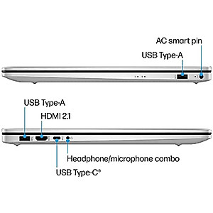 HP 2023 Newest Laptops for College Student & Business, 17.3 inch HD+ Computer, Intel Core i3-1125G4, 32GB RAM, 1TB SSD, Webcam, Wi-Fi, Fast Charge, HDMI, Bluetooth, Windows 11, LIONEYE HDMI Cable