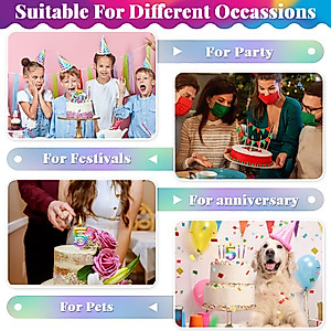 Treela 2.7 Inch Birthday Candles Rainbow Number Candle with 12 Pieces Numeral Rainbow Spiral Candle First One Year Candle for Baby Girl Boy Birthday Cake Topper Anniversary Wedding Party (Number 5)