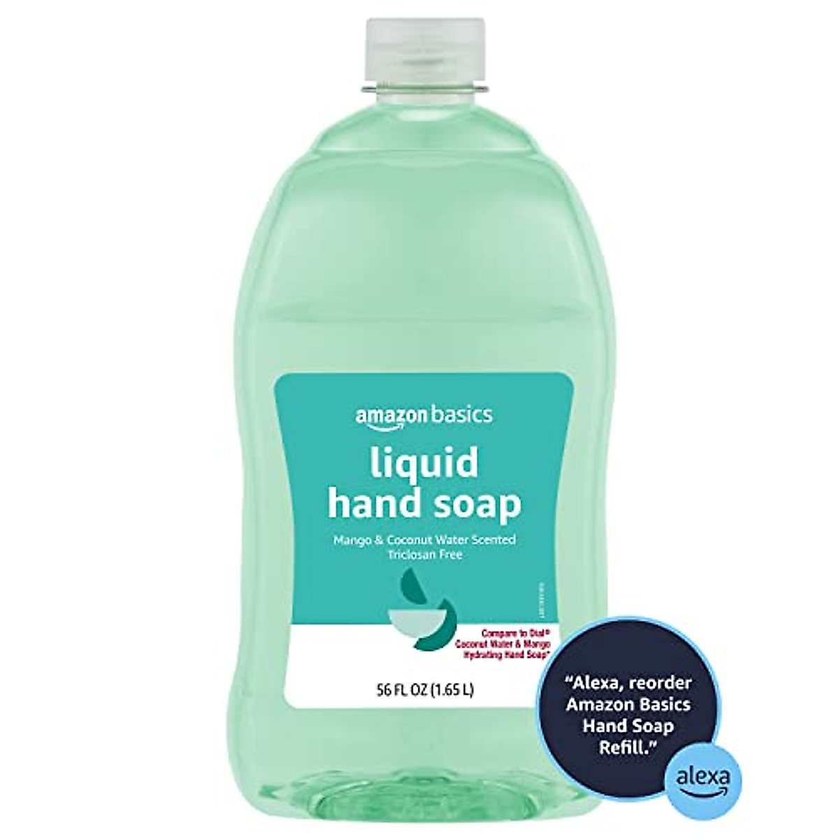 Amazon Basics Liquid Hand Soap Refill, Mango and Coconut Water Scent, Triclosan-Free, 56 Fluid Ounces, 1-Pack (Previously Solimo)