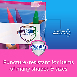 Ziploc Quart Food Storage Slider Bags, Power Shield Technology for More Durability, 42 Count