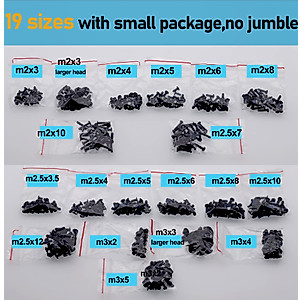 CO-RODE 571pcs 19-Size Laptop Screws, Computer Screw Set w/Blue Glue,Screw Driver, for SSD Motherboard Fan Power Graphics Hard Drive