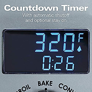 HAMILTON BEACH PROFESSIONAL Digital Convection Countertop Toaster Oven, Large 6-Slice, Temperature Probe, Bake Pan and Broil Rack, Stainless Steel (31240)