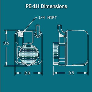 Little Giant PE-1H 115-Volt, 1/125 HP, 170 GPH Epoxy Encapsulated Small Submersible Direct Drive Pump with Hooded Volute, 6 Ft. Cord, Black, 518203