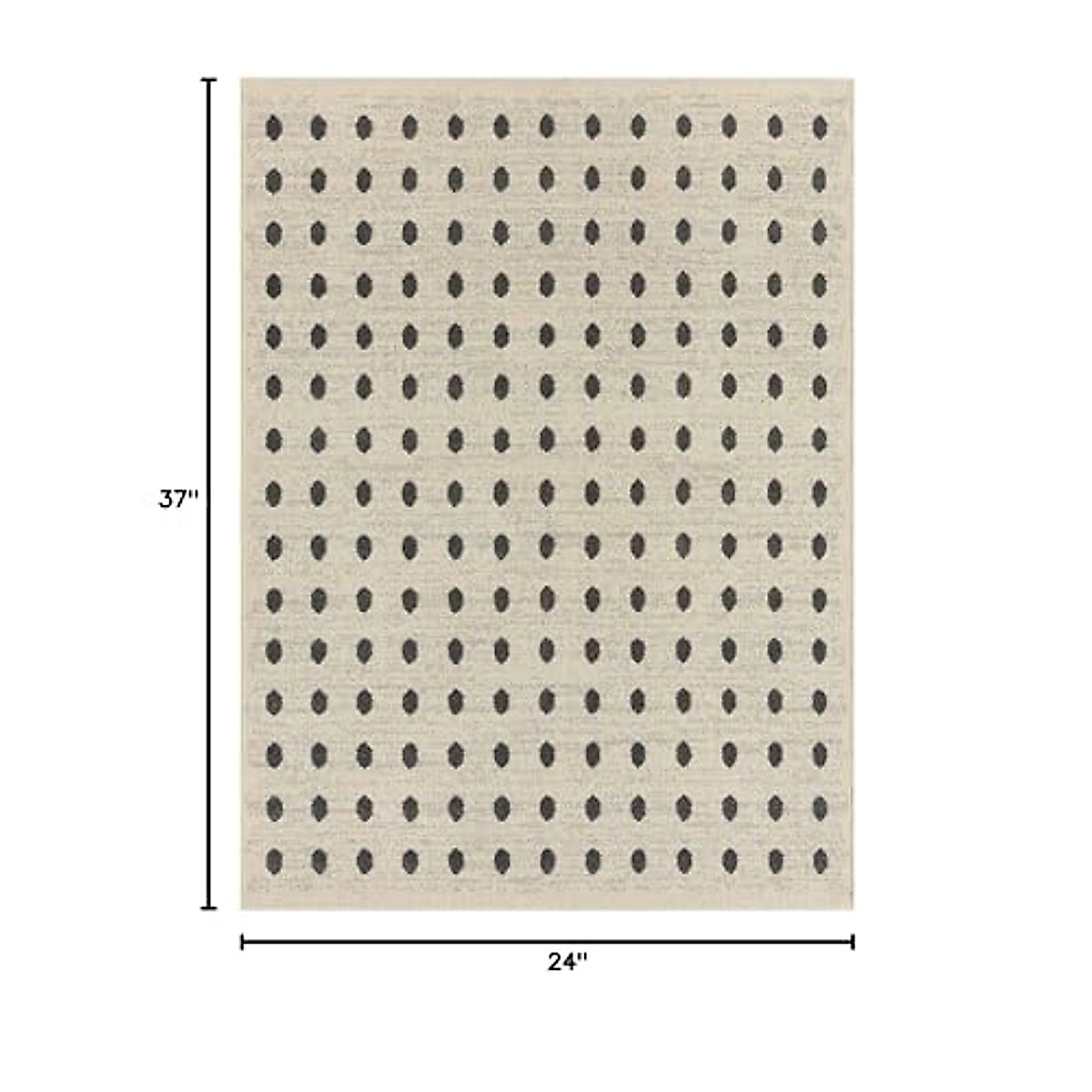 LUXE WEAVERS Modern Geometric Dots Cream 2x3 Area Rug