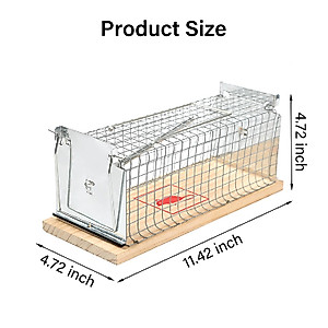 SJKHYTY Rat cage, Chipmunk, Rat, Mouse Rodent Trap, Suitable for Indoor and Outdoor Vole Hamsters, Live Traps and Ready Release