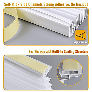 LBG Products Window AC Insulating Side Panel Kit Fits for Window Air Conditioner Units Replacement Screen,17" H x 10" W, 2 Pack,White