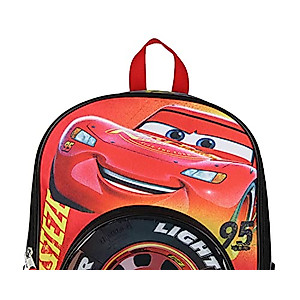 Disney Cars Lightning McQueen Backpack 3D Tire Pocket Travel School Backpack