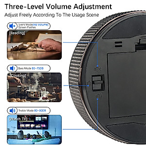 Gvtufeil Cooking Timer, Digital Kitchen Timer with LED Digital Display Visual Rotary Magnetic Countdown Countup Timer for Cooking Baking Studying Teaching, Easy for Seniors and Kids to Use