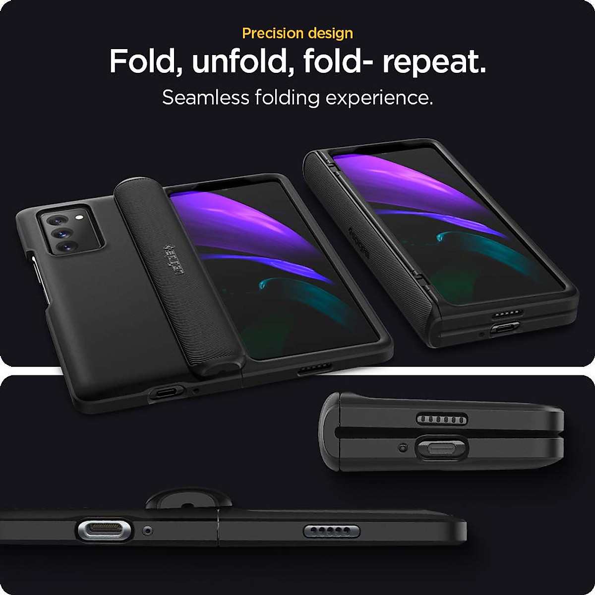 Spigen Slim Armor Pro Designed for Samsung Galaxy Z Fold 2 Case (2020) - Black