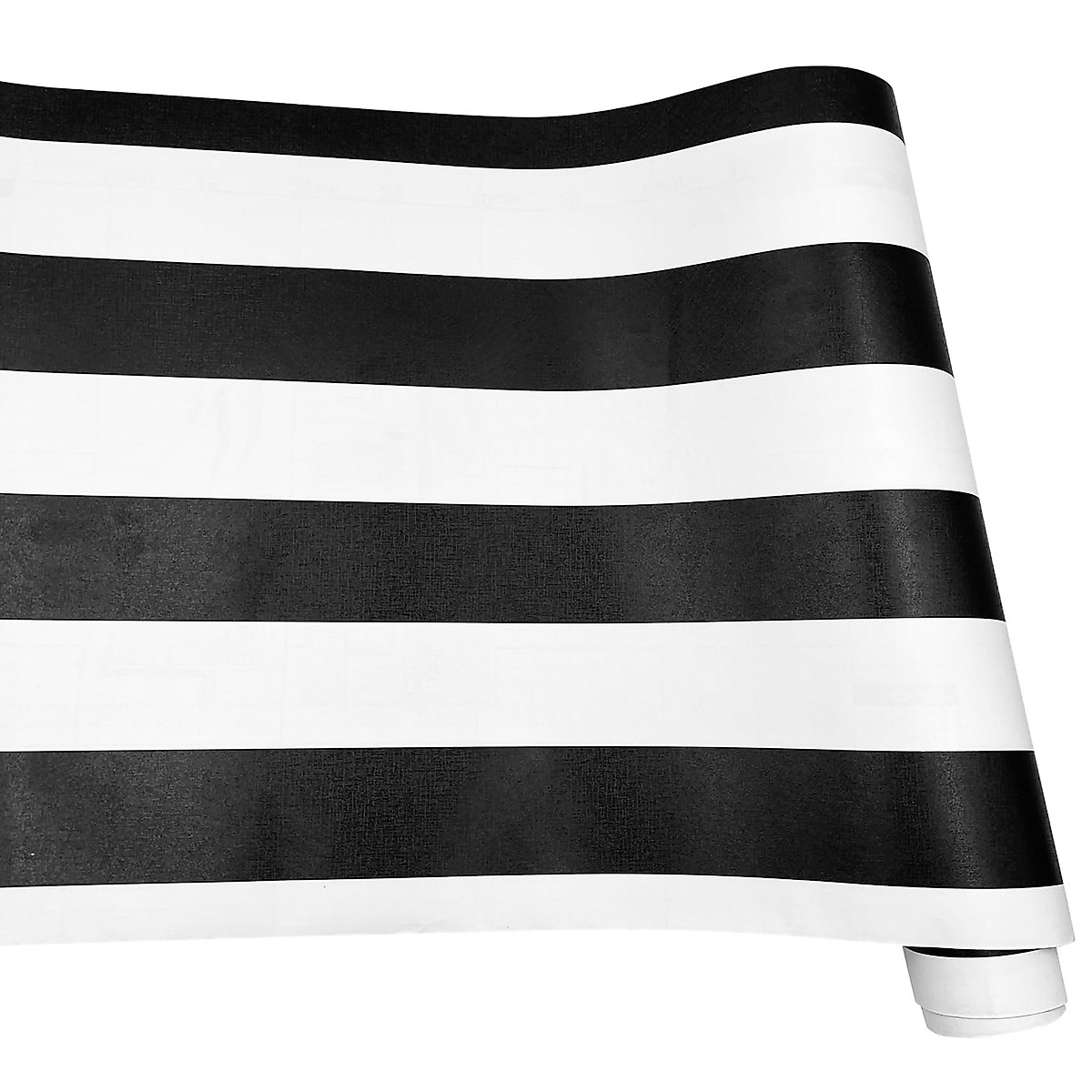 SimpleLife4U Black and White Stripe Self-Adhesive Shelf Liner Contact Paper 17.7 Inch By 9.8 Feet