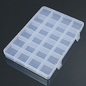 smallwoodi Storage Box,Jewelry Box,Jewelry Case,24 Compartments Plastic Box Case Jewelry Bead Storage Container Craft Organizer Box Gift Box Storage Box Case