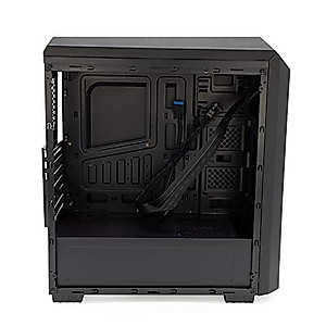 YEYIAN Blade 2101 Gaming PC Case, Acrylic Mid Tower ATX/Micro ATX, LED Fans, SPCC Chassis, Metal Mesh Air Flow, 3 USB/Audio Ports, 16.33"x7.08"x18.85", ROHS CE Certified, Black