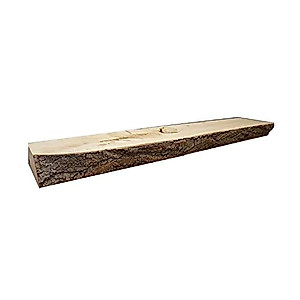 Wilson Basswood Bark Edge Mantel 66 inch x 3 inch x 7-8 inch