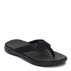 New Balance Men's 340 V1 Flip-Flop, Black/Magnet, 13