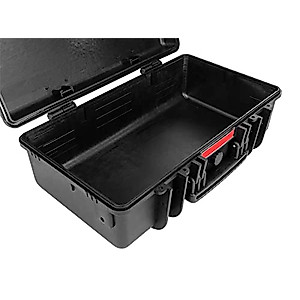 Monoprice Weatherproof Hard Case - 22 x 14 x 8 Inches - With Customizable Foam, IP67, Shockproof, Name Plate, Black
