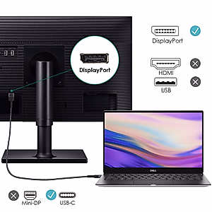 USB C to DisplayPort, 6FT 8K (4K@144Hz/120Hz) USB-C Thunderbolt 3 to DisplayPort Cable 32.4Gbps for iPhone 15 Series, M1/M2 MacBook Pro, MacBook Air/iPad Pro, XPS 15 and More