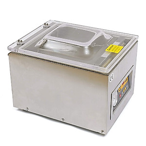 Vacuum Sealer Machine Food Chamber Tabletop Sealing Packaging Machine for Home and Commercial Using 110V 120W