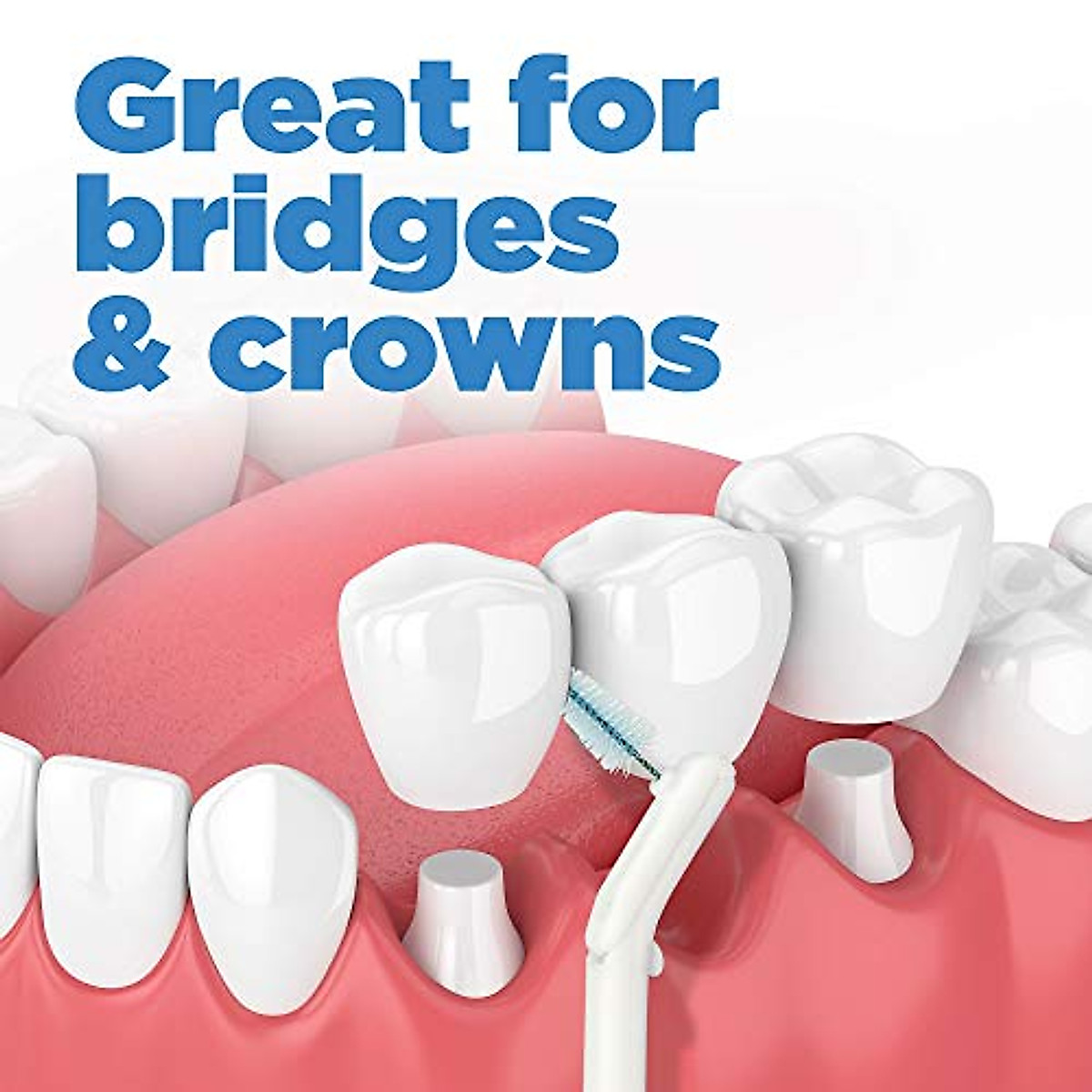 GUM Proxabrush Go-Betweens Interdental Brush Refills, Wide, 8 Count (Pack of 6)