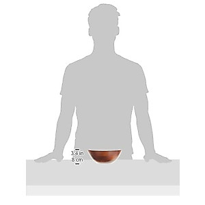 Lipper International Cherry Finished Wavy Rim Beechwood Serving Bowl for Fruits or Salads, Matte, Small, 7.5" x 7.25" x 3", Single Bowl, 30.43Fl oz