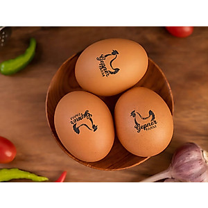 STAMTECH Egg Stamps for Fresh Eggs - Make Your Mark on Farm Fresh Eggs with Custom Egg Stamp Customizable and Easy to Use for Homegrown Eggs and Kitchen Creations