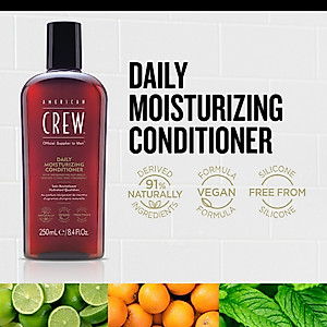 American Crew Conditioner for Men, Daily Moisturizer, Naturally Derived, Vegan Formula, Citrus Mint Fragrance, 15.2 Fl Oz