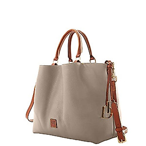Dooney & Bourke Handbag, Pebble Grain Large Barlow Satchel - Taupe